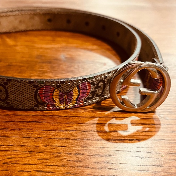 Accessories | Gucci Butterfly Gg Belt Size 7 | Poshmark